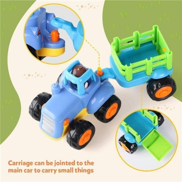 Toys | 4 Pack Friction Powered Cars Construction Vehicles Toy Set ...